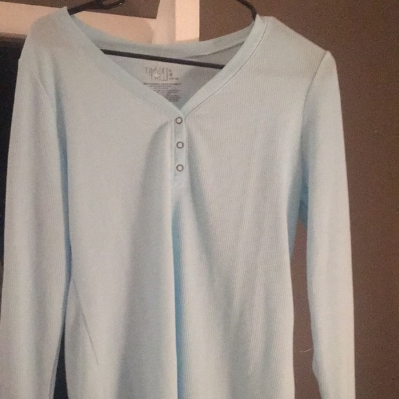 Time and Tru | Tops | Time And True Blue Henley Size Large | Poshmark